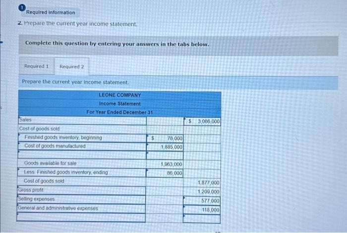 Solved Required information Use the following information | Chegg.com