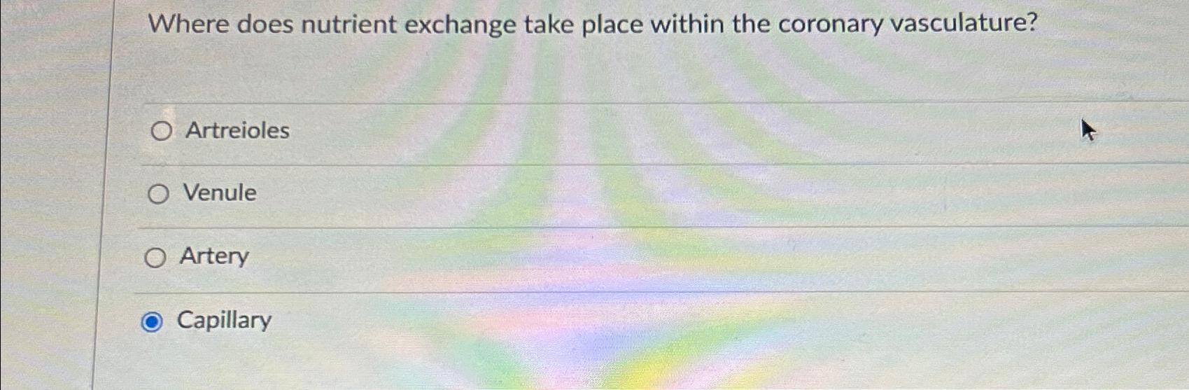 Solved Where does nutrient exchange take place within the | Chegg.com