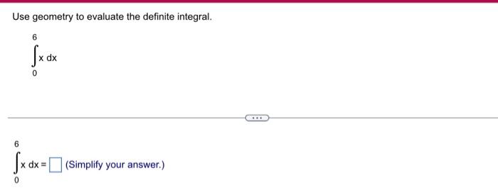 Solved Use geometry to evaluate the definite integral. | Chegg.com