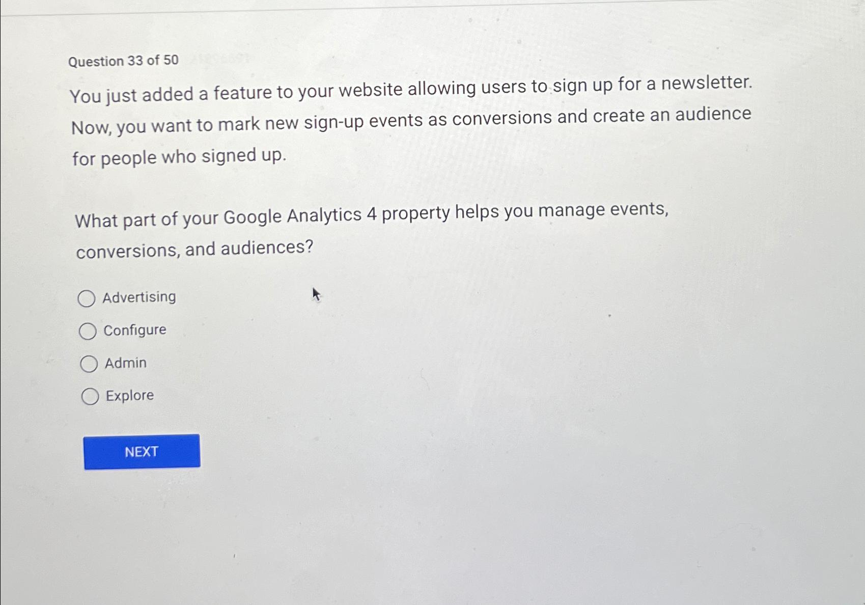 Solved Question 33 ﻿of 50You just added a feature to your | Chegg.com