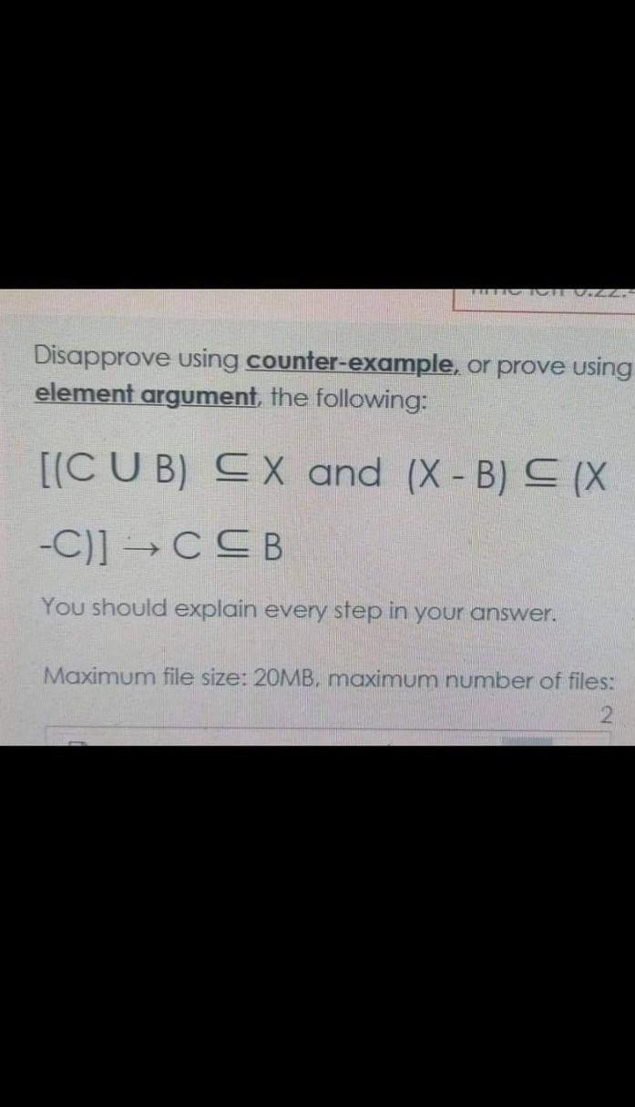 Solved ZZE Disapprove using counter-example, or prove using | Chegg.com
