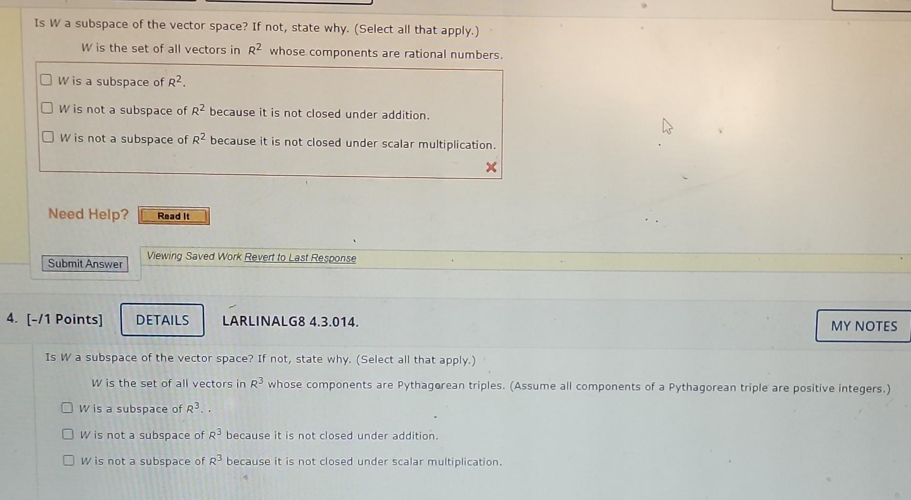 Solved LINEAR ALGEBRA. please explain as clearly as possible | Chegg.com