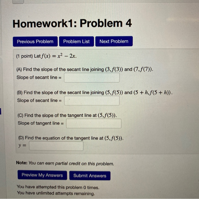 Solved Homework1: Problem 4 Previous Problem Problem List | Chegg.com