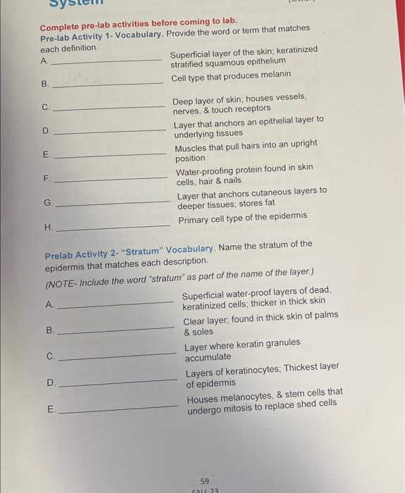 Solved Complete pre-lab activities before coming to lab. | Chegg.com