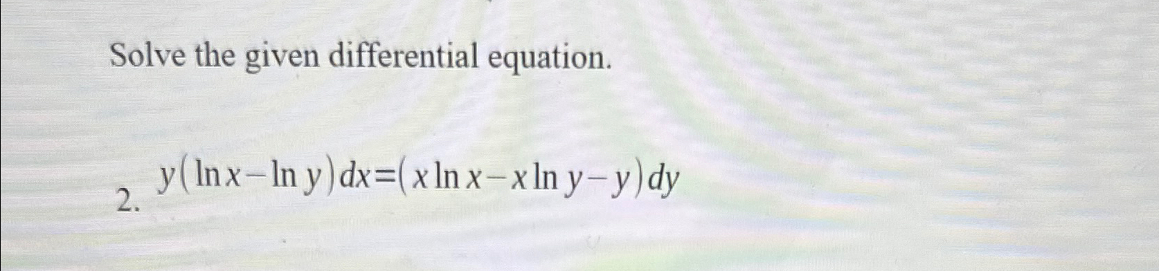Solved Solve the given differential | Chegg.com