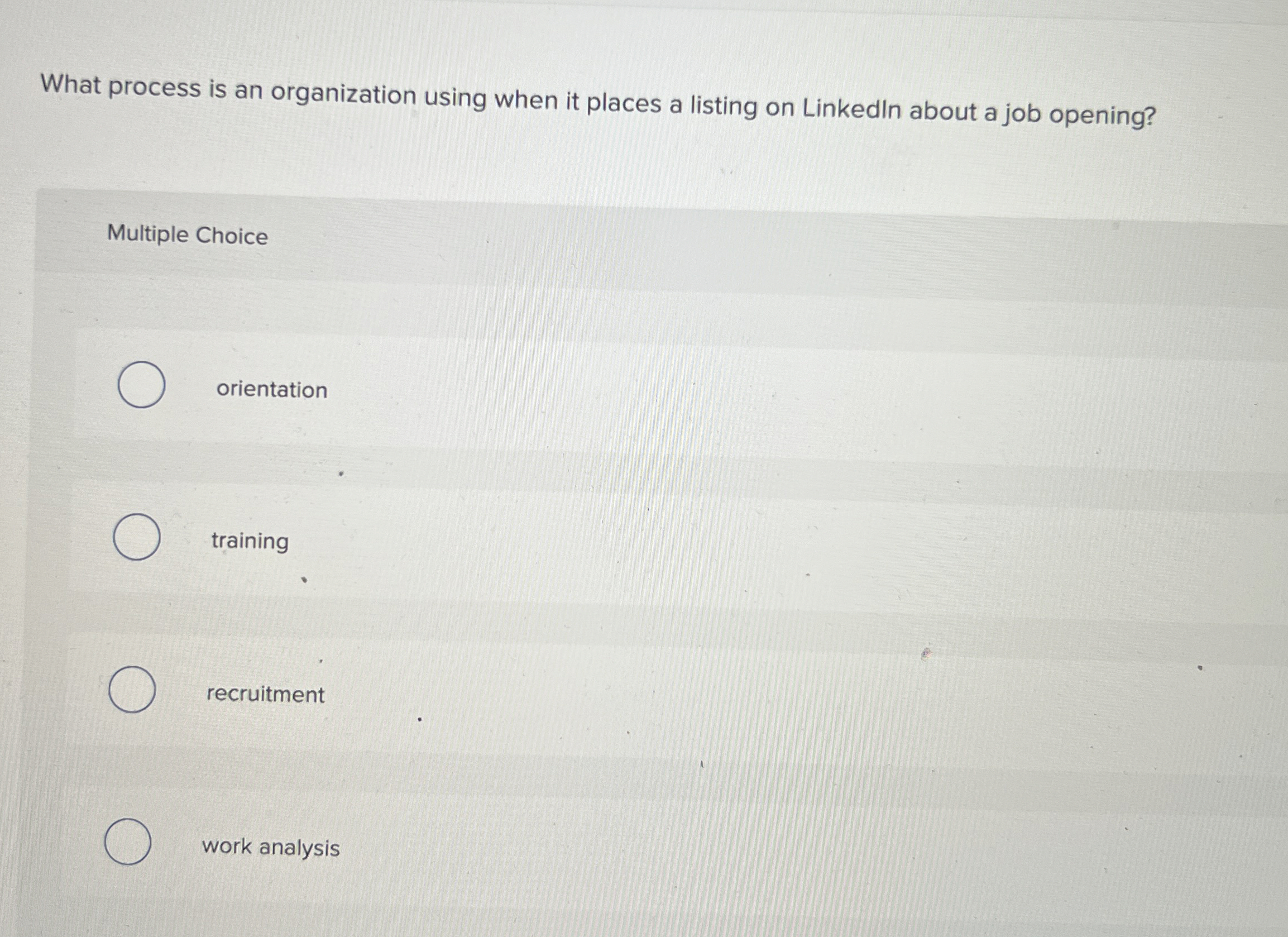 Solved What process is an organization using when it places | Chegg.com