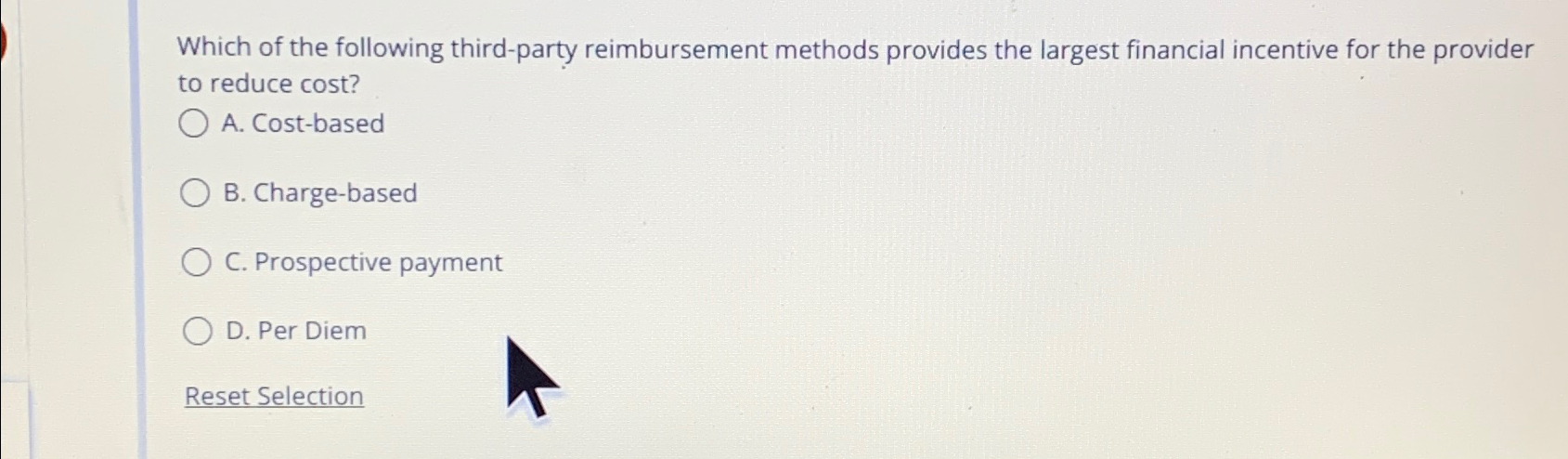 Solved Which of the following third-party reimbursement | Chegg.com