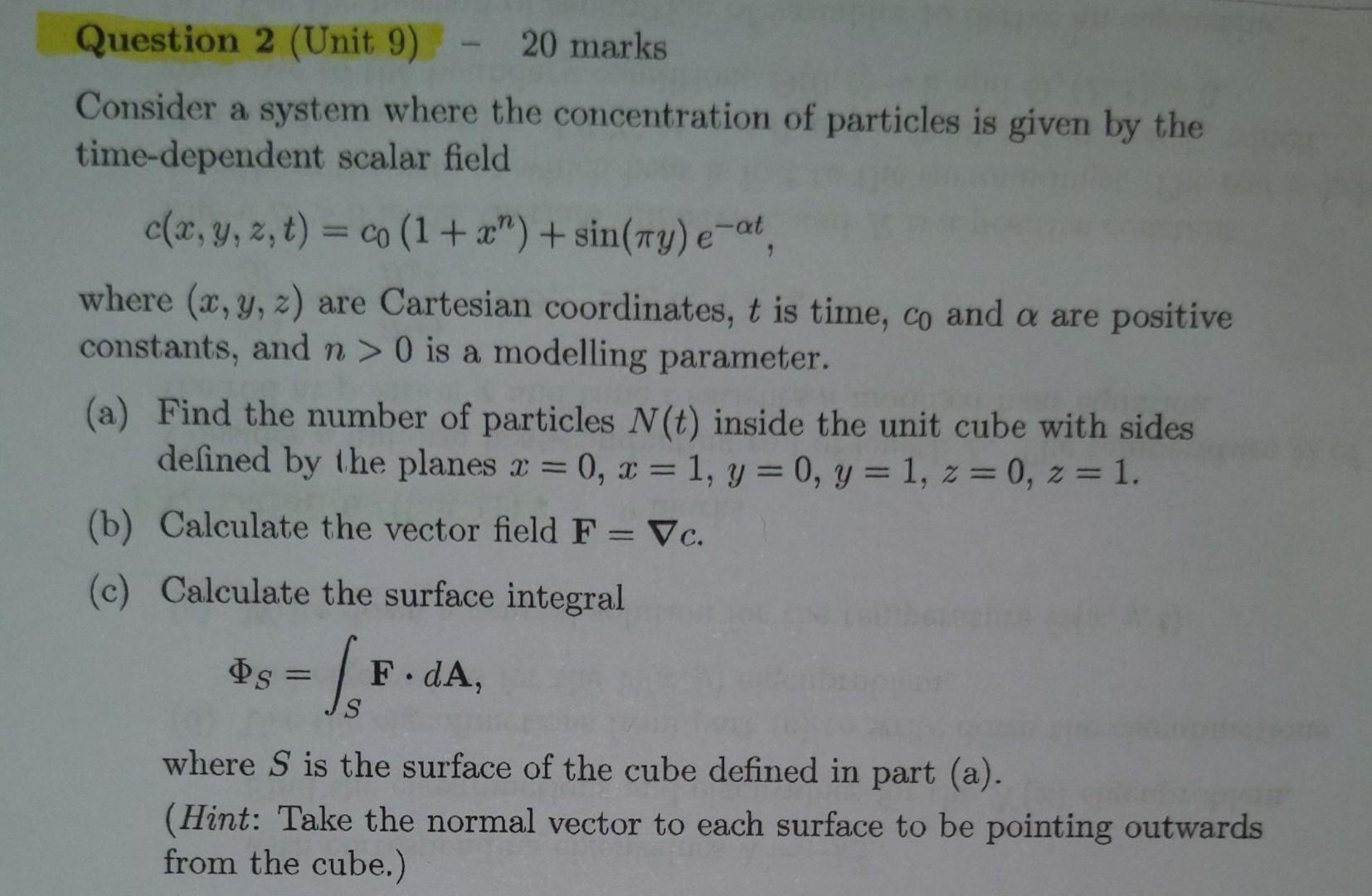 Solved Question 2 (Unit 9) - 20 marks Consider a system | Chegg.com