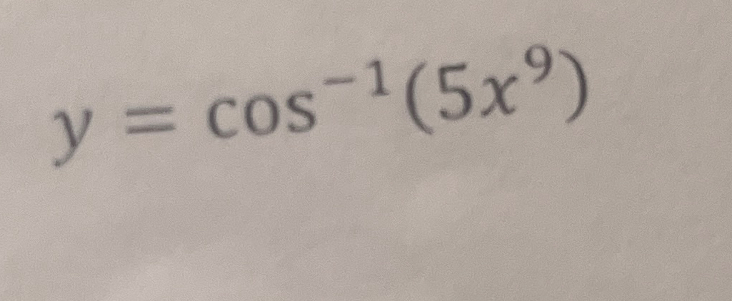 Solved Find the derivative of the inverse trig function | Chegg.com