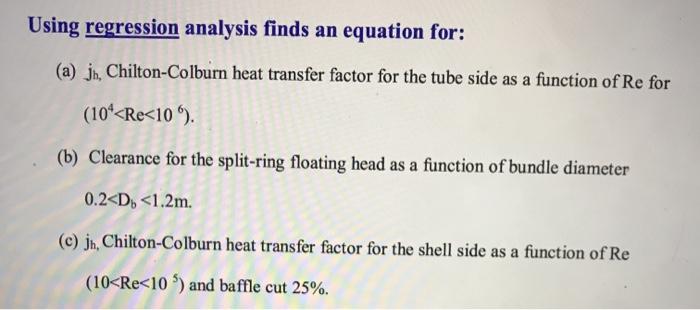 Solved Using regression analysis finds an equation for: (a) | Chegg.com