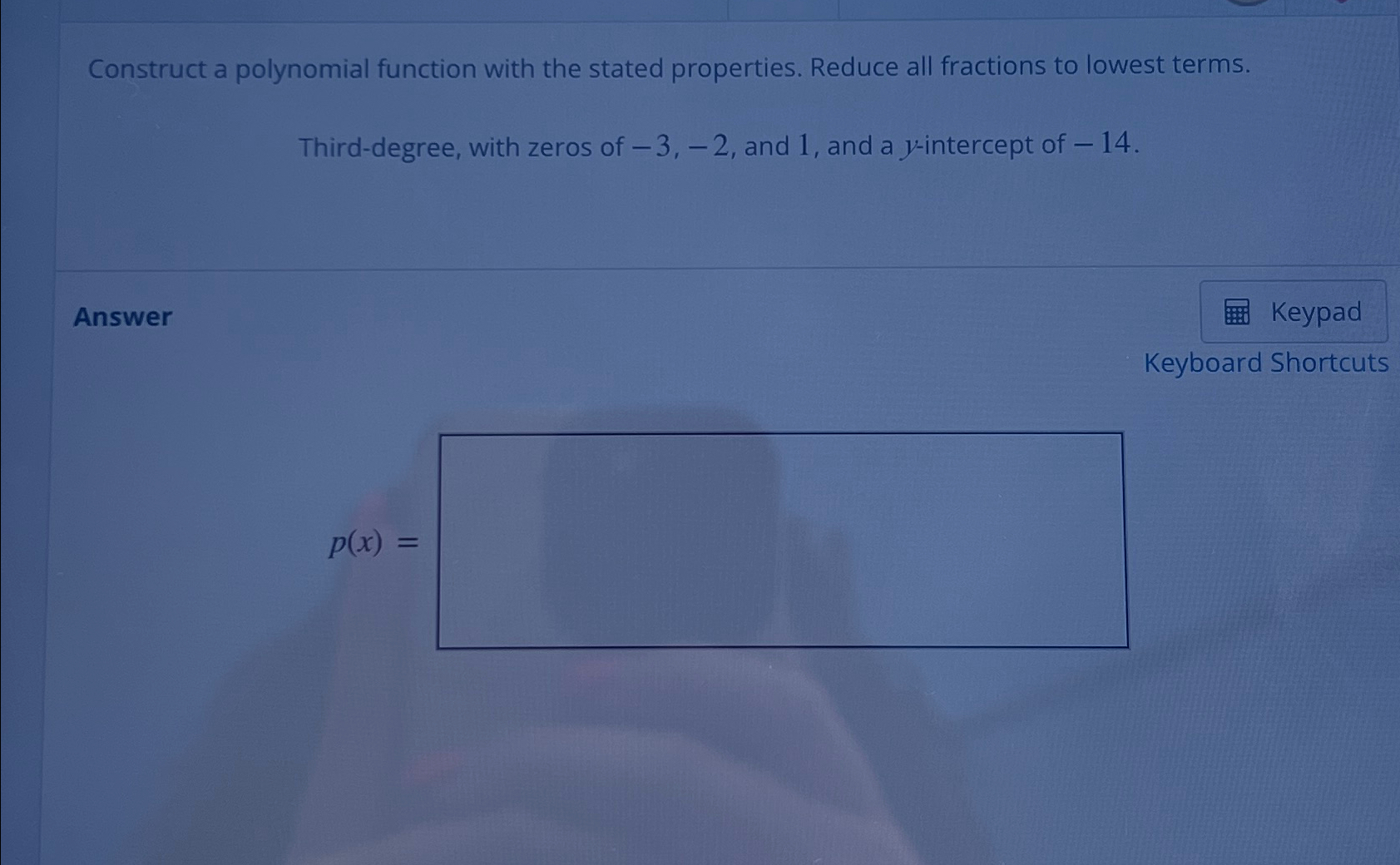 Solved Construct a polynomial function with the stated | Chegg.com