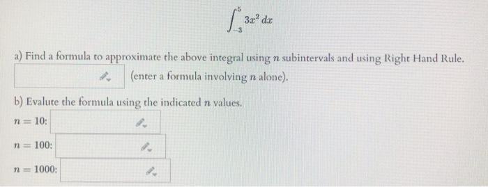 Solved a) Find a formula to approximate the above integral | Chegg.com