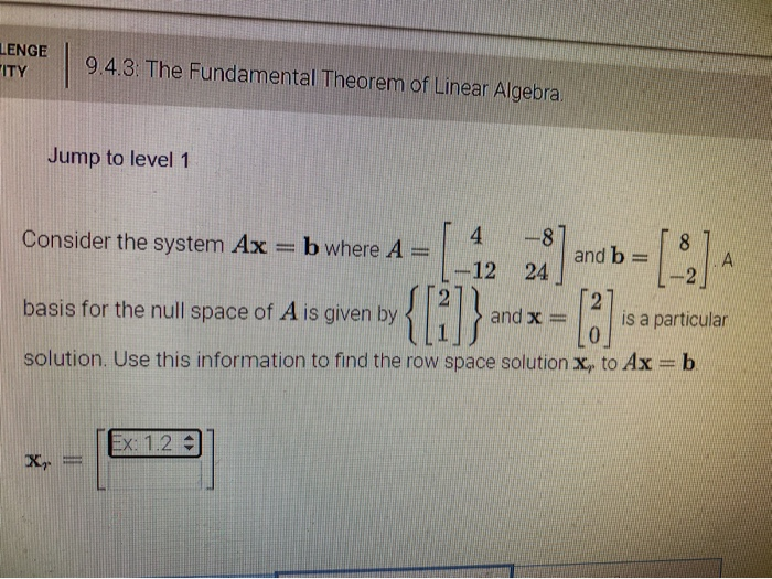 Solved - 12 24 LENGE ITY 9.4.3: The Fundamental Theorem of | Chegg.com