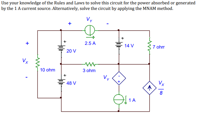 This circuit can be solved using Modified Nodal | Chegg.com