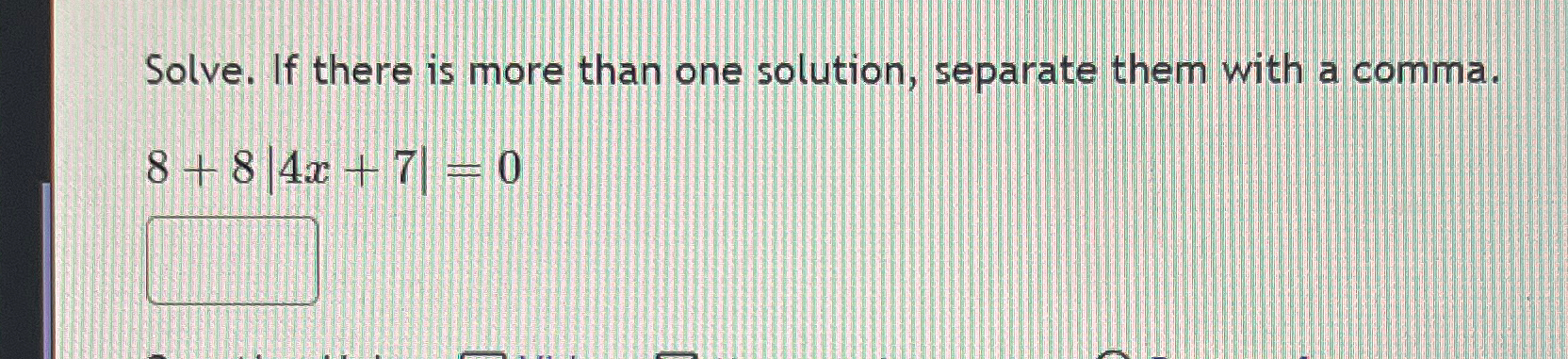 Solved Solve. If there is more than one solution, separate | Chegg.com
