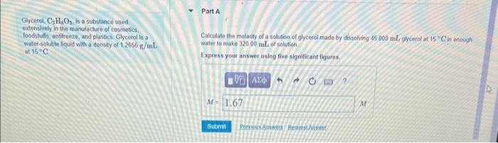 Solved Pure acetic acid, known as glacial acetic acid, is a | Chegg.com