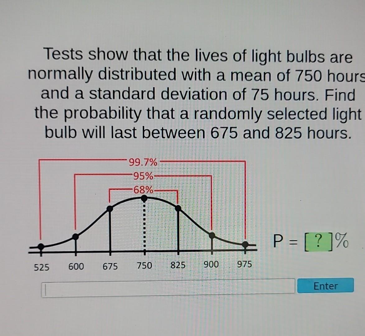 Solved Tests show that the lives of light bulbs are normally | Chegg.com