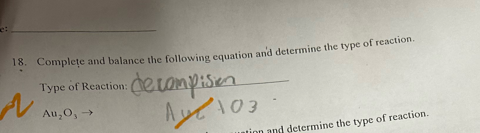 Solved Complete and balance the following equation and | Chegg.com