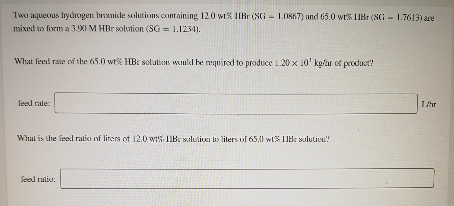 Solved = In a pilot experiment, 100 lb-mol of a 27.0 lb-mol | Chegg.com