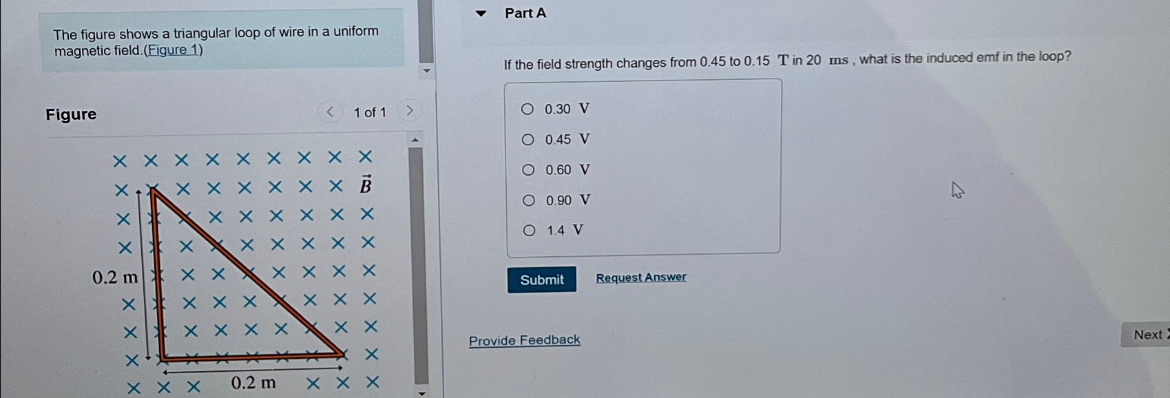 Solved The figure shows a triangular loop of wire in a | Chegg.com