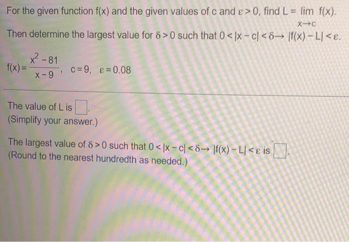 Solved For the given function f(x) and the given values of | Chegg.com