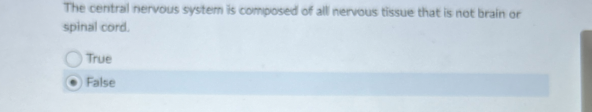 Solved The central nervous system is composed of all nervous | Chegg.com