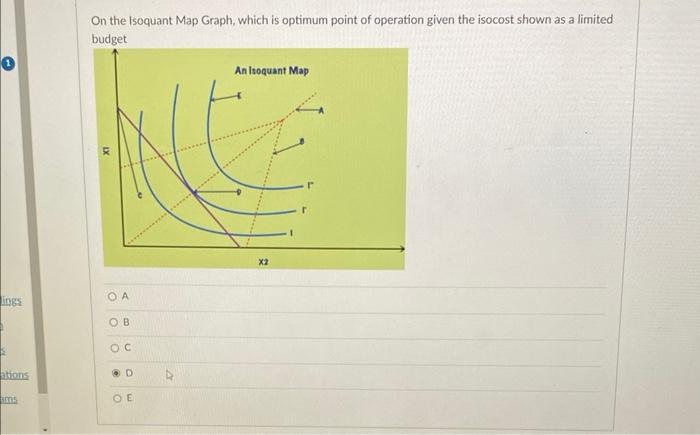 Solved On the Isoquant Map Graph, which is optimum point of | Chegg.com
