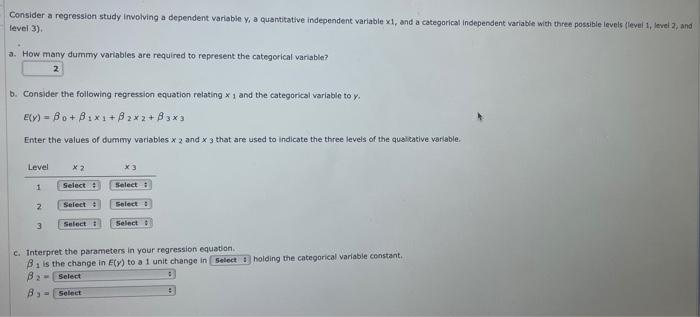 Solved Consider a regression study involving a dependent | Chegg.com
