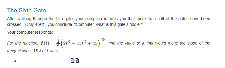 Solved The Sixth GateAfter walking through the fifth gate, | Chegg.com