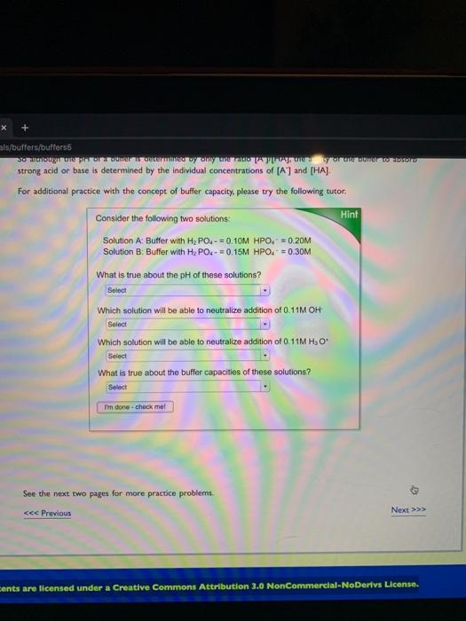Solved of a butter x ities/tutorials/buffers/bufferdact2 | Chegg.com