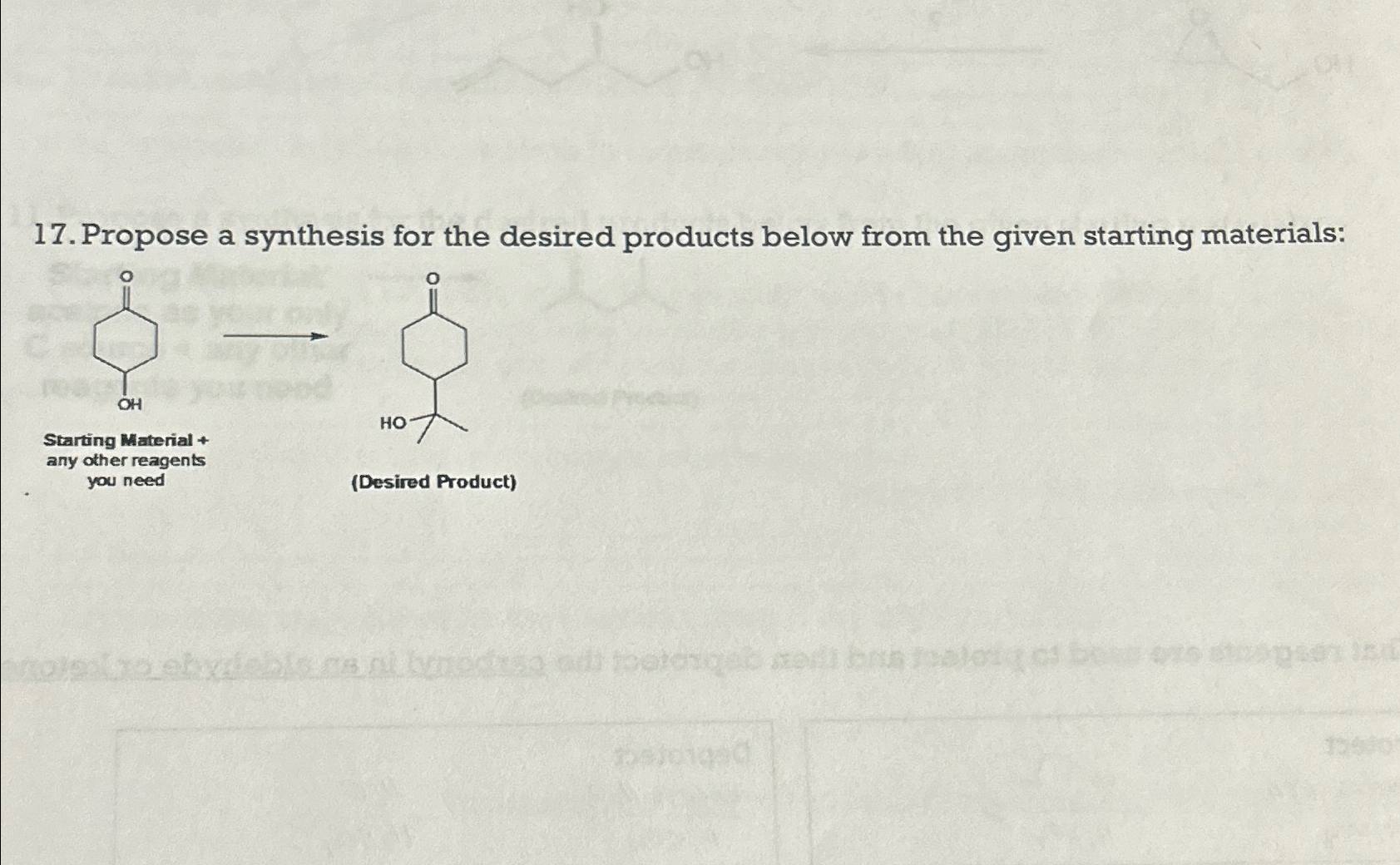 Solved Propose a synthesis for the desired products below | Chegg.com