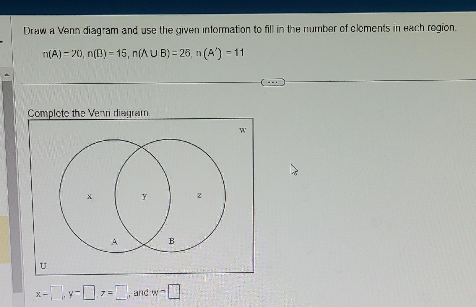 Solved Draw a Venn diagram and use the given information to | Chegg.com