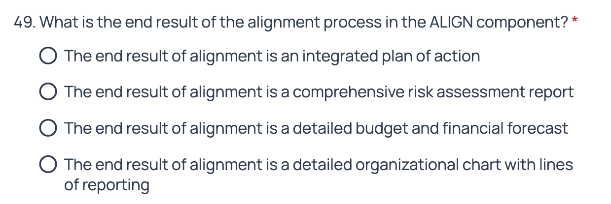 Solved What is the end result of the alignment process in | Chegg.com