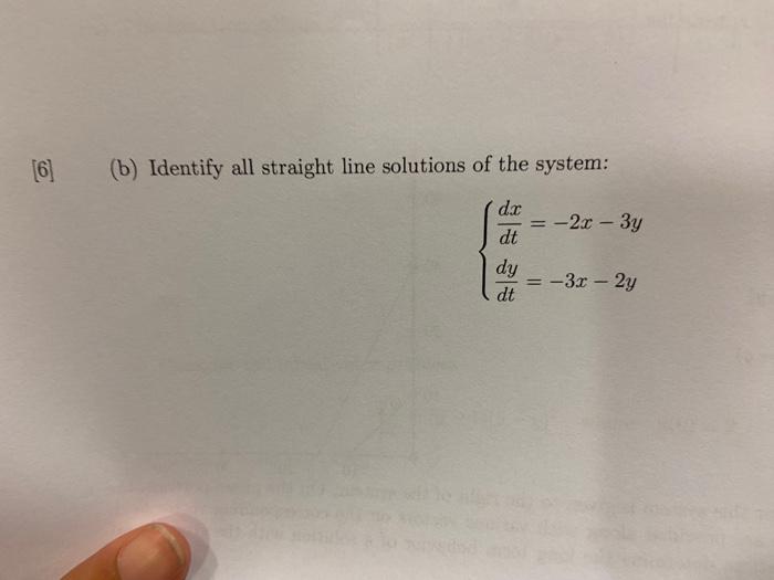 Solved (b) Identify all straight line solutions of the | Chegg.com