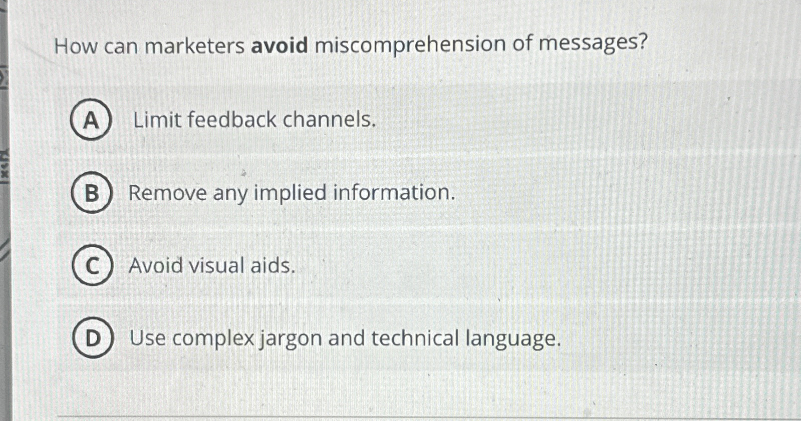 Solved How can marketers avoid miscomprehension of | Chegg.com
