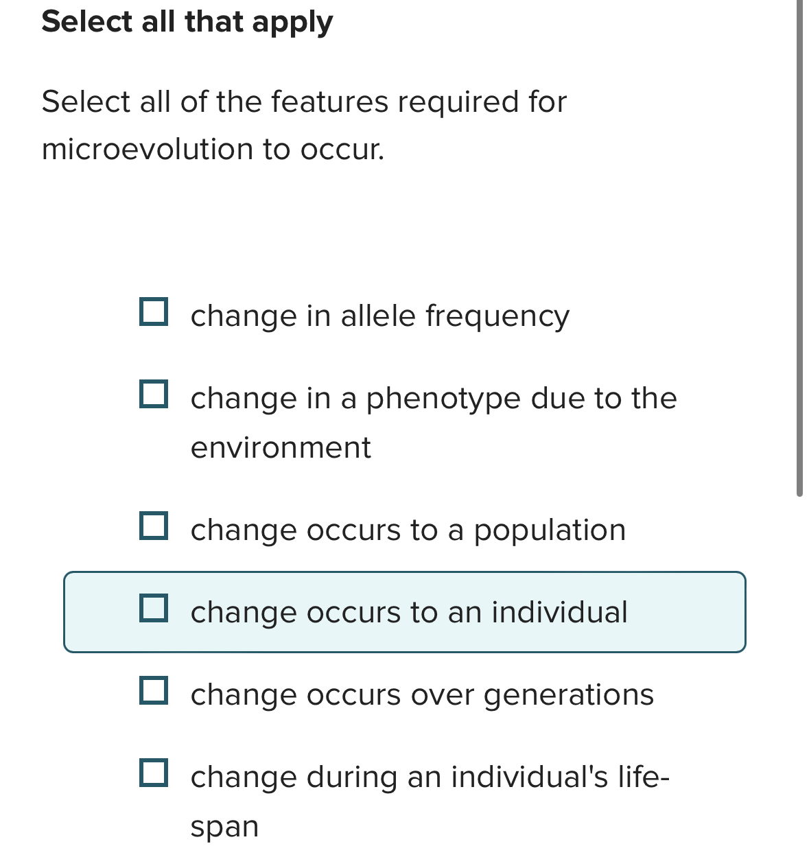 Solved Select all that applySelect all of the features | Chegg.com