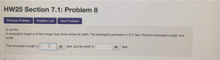 Solved HW25 Section 7.1: Problem 8 Previous Problem Probler | Chegg.com