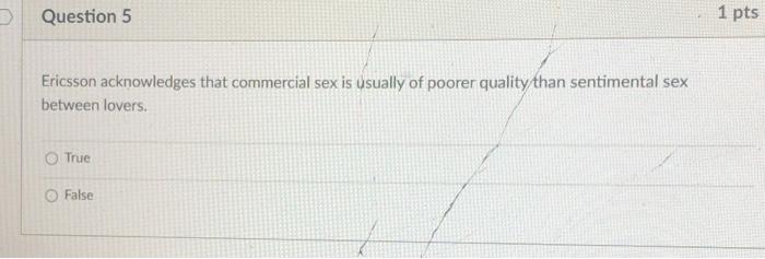 Ericsson Acknowledges That Commercial Sex Is Usually