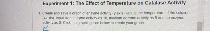 Solved Experiment 1: The Effect of Temperature on Catalase | Chegg.com