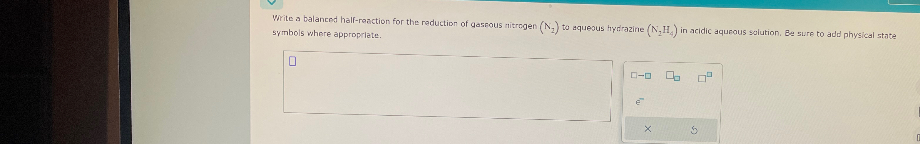 Solved Write a balanced half-reaction for the reduction of | Chegg.com