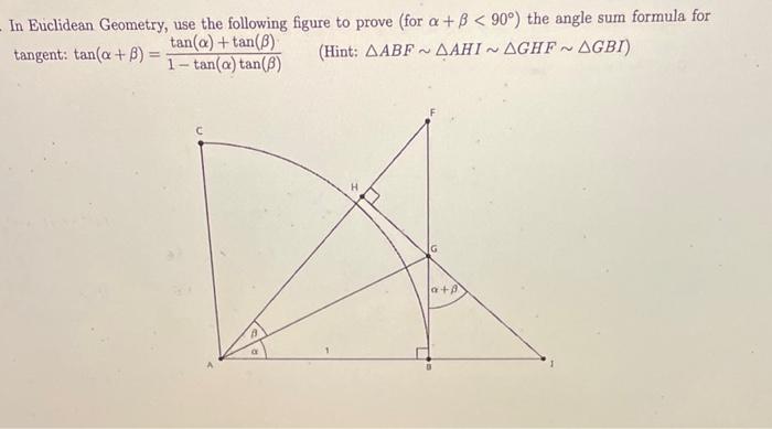 Solved In Euclidean Geometry, use the following figure to | Chegg.com