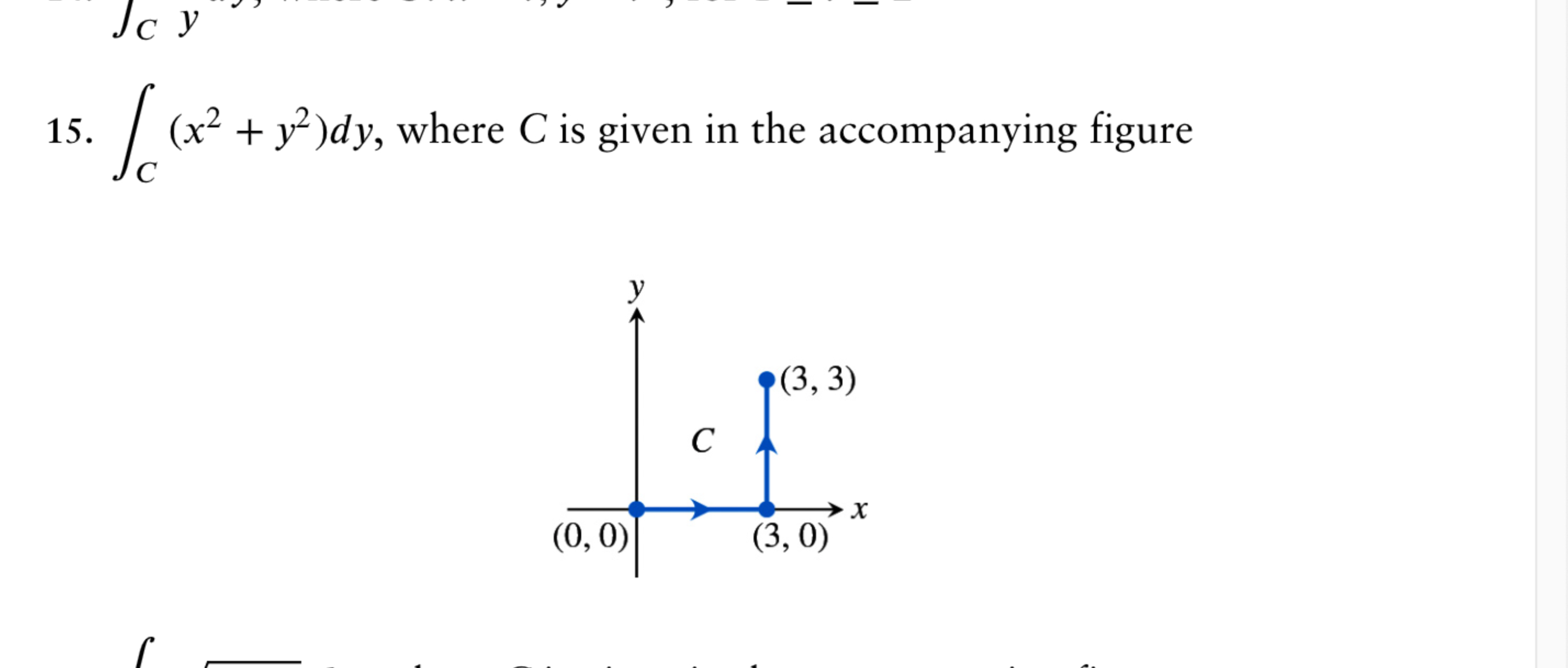 Solved ∫C﻿(x2+y2)dy, ﻿where C ﻿is given in the accompanying | Chegg.com