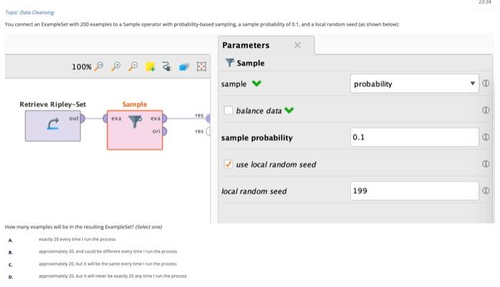 Solved Topic Data Cleansyr You connect an ExampleSet with | Chegg.com