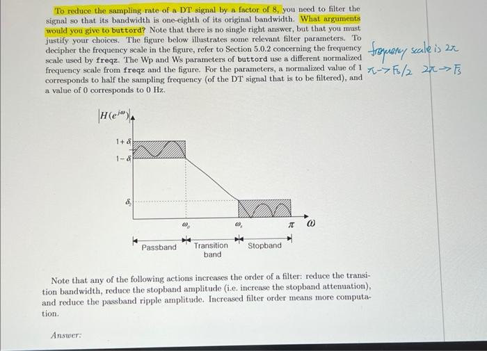 Solved How to use the buttord command? And what arguments | Chegg.com