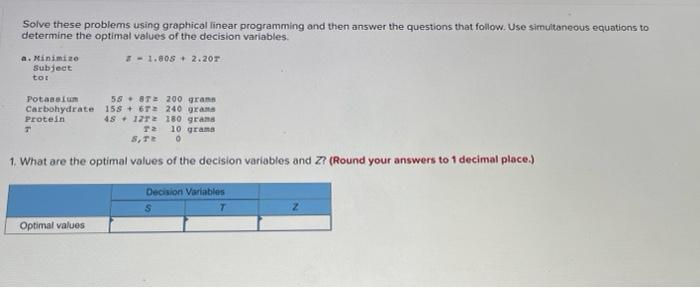 Solved Solve these problems using graphical linear | Chegg.com