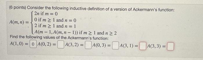 Solved (6 points) Consider the following inductive | Chegg.com