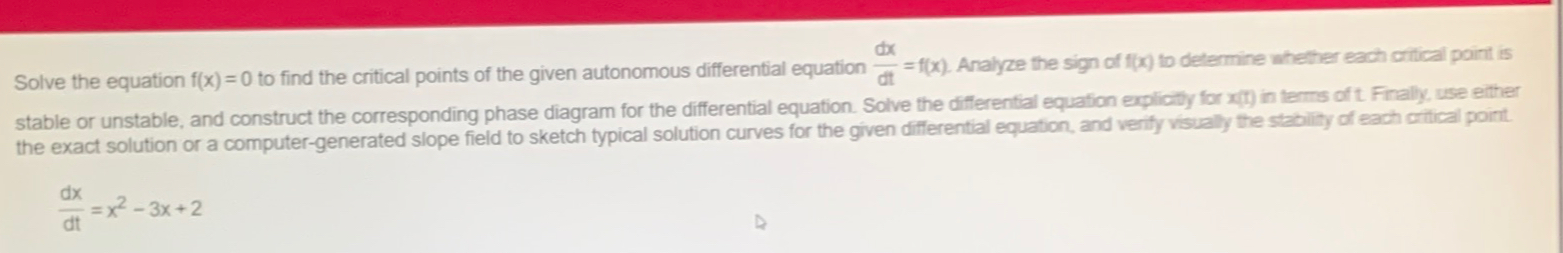 Solved Solve the equation f(x)=0 ﻿to find the critical | Chegg.com