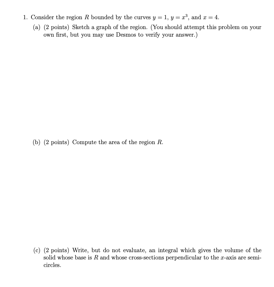 Solved Consider the region R bounded by the curves | Chegg.com