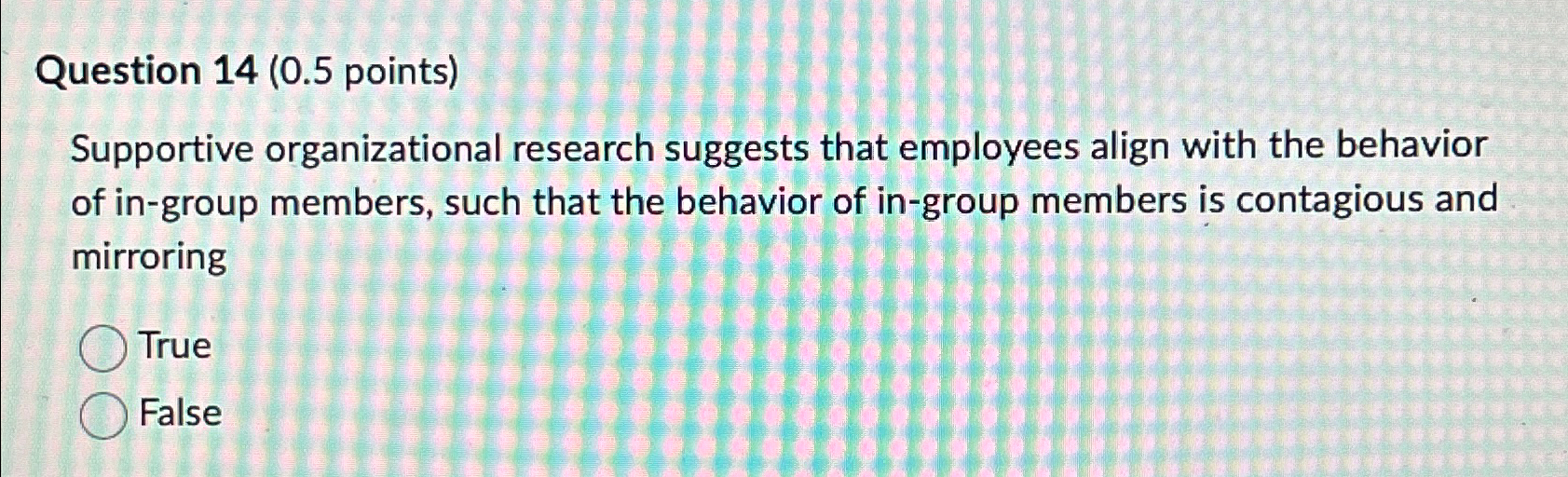 Solved Question 14 (0.5 ﻿points)Supportive organizational | Chegg.com