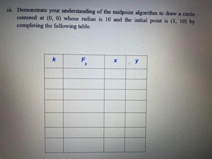 Solved ini. Demonstrate your understanding of the midpoint | Chegg.com
